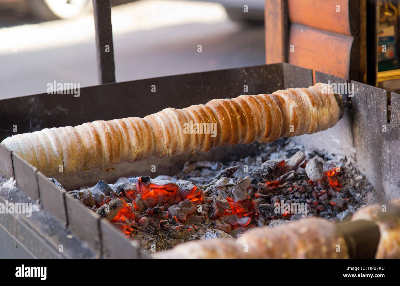 Traditional Czech pastry Trdelník in Prague Czech Republic Stock Photo ...
