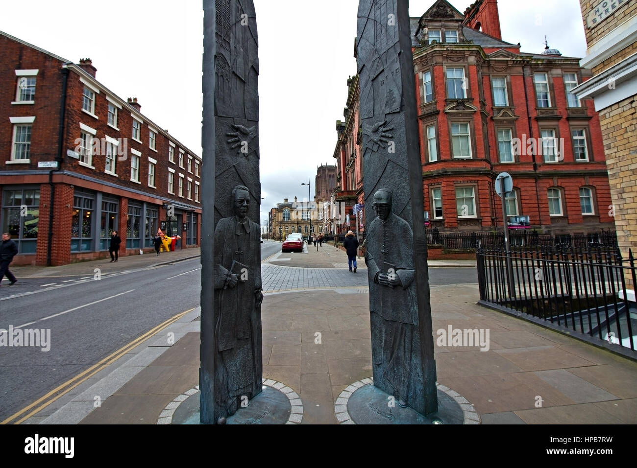 15ft bronze statue of Bishop David Sheppard and Archbishop Derek ...