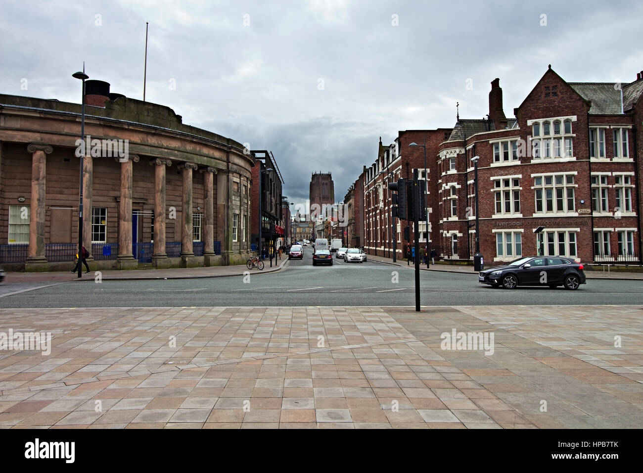 Looking along Hope St Liverpool UK from the Metropolitan Cathedral ...
