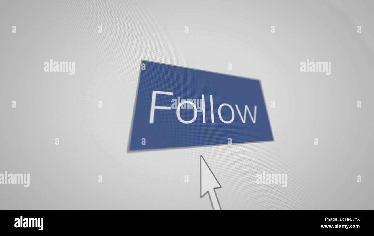 Illustration. Follow button Stock Photo - Alamy
