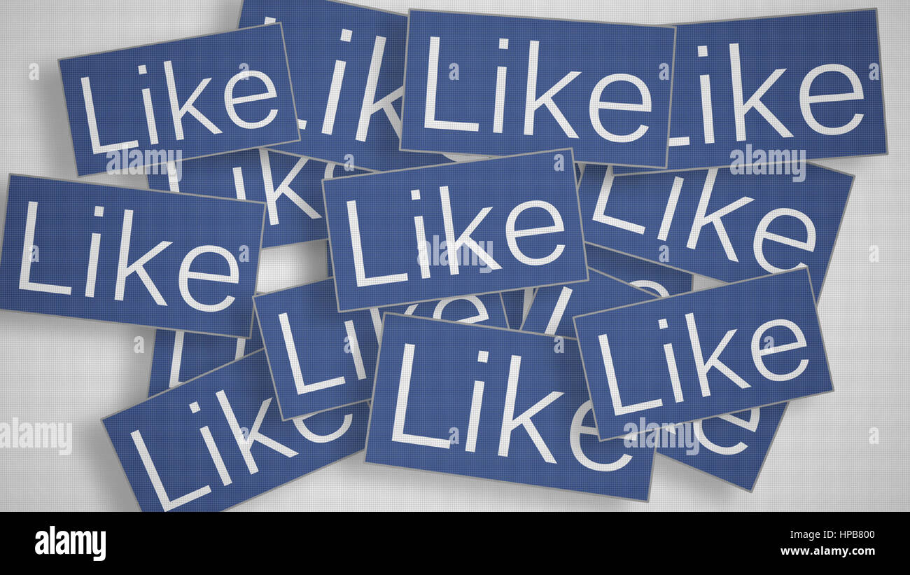 A lot of like buttons. Social media concept. Illustration Stock Photo ...
