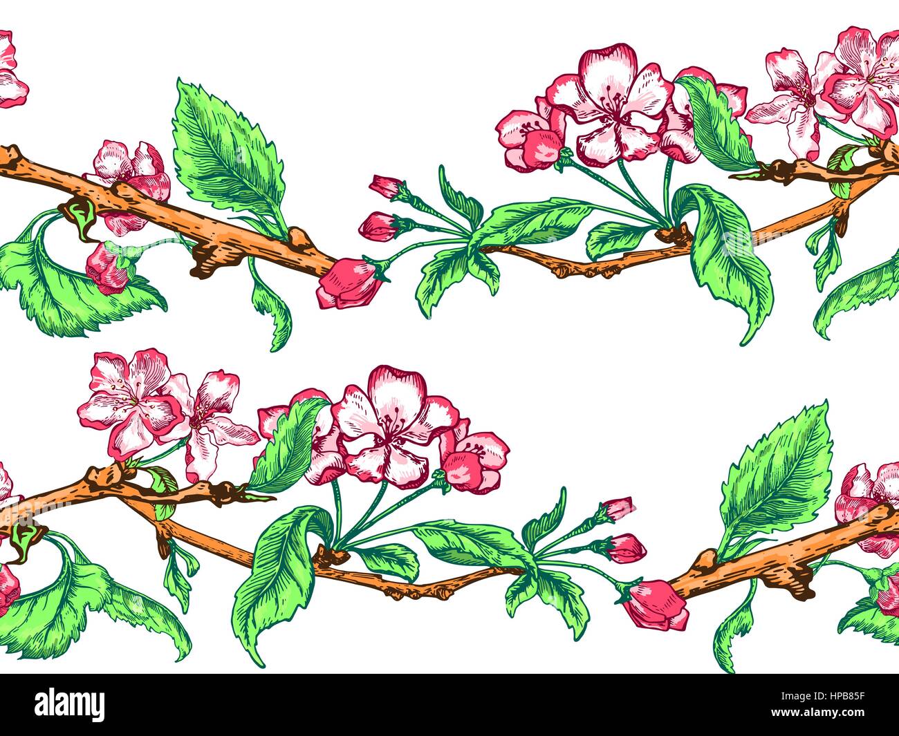 Apple tree Pattern Stock Vector Image & Art - Alamy
