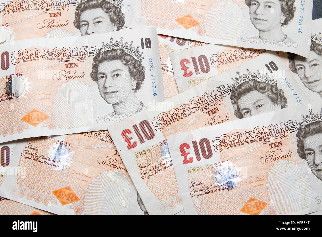 Money background pound notes £10 hi-res stock photography and images ...