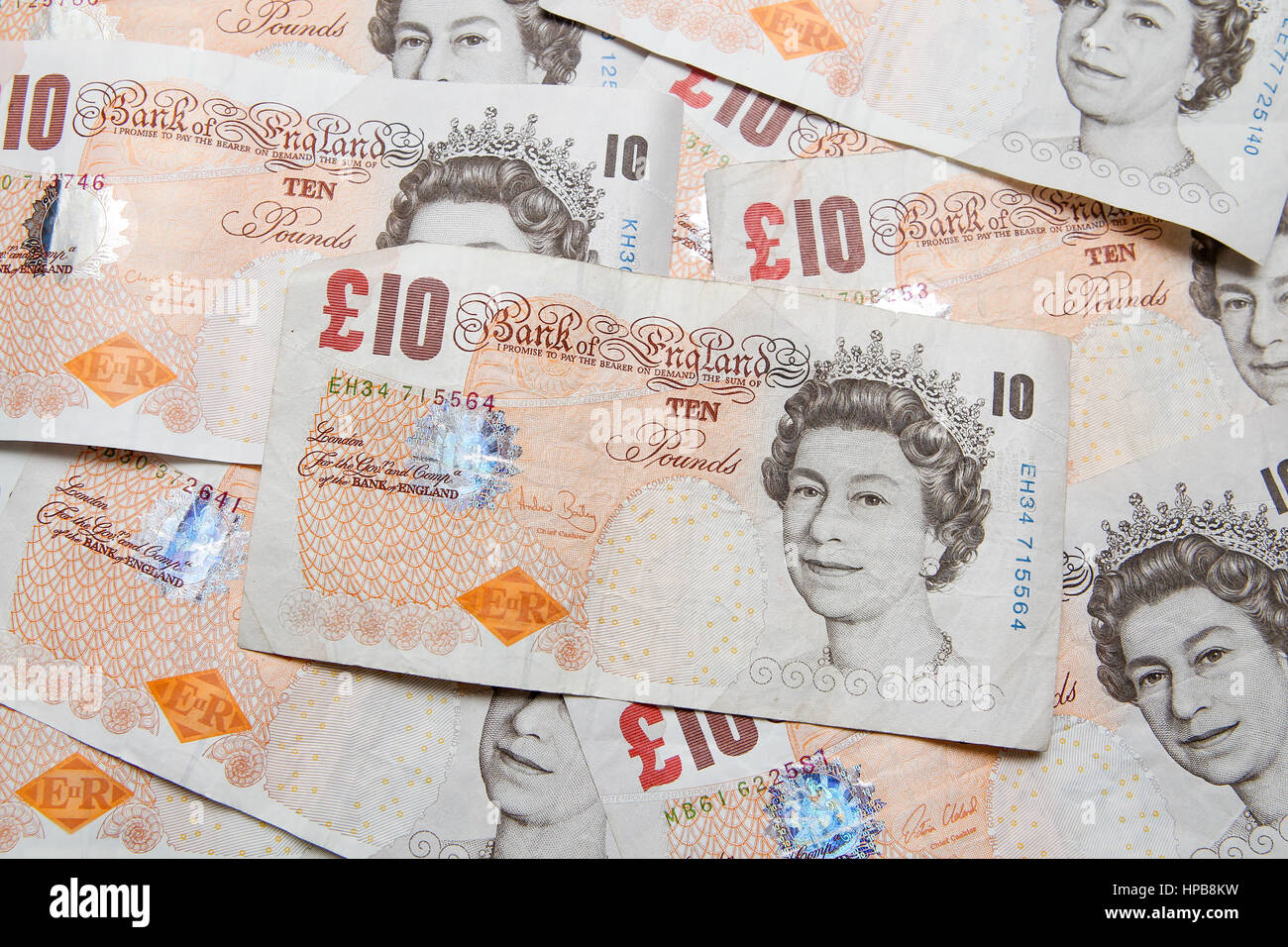 Money background pound notes £10 hi-res stock photography and images ...