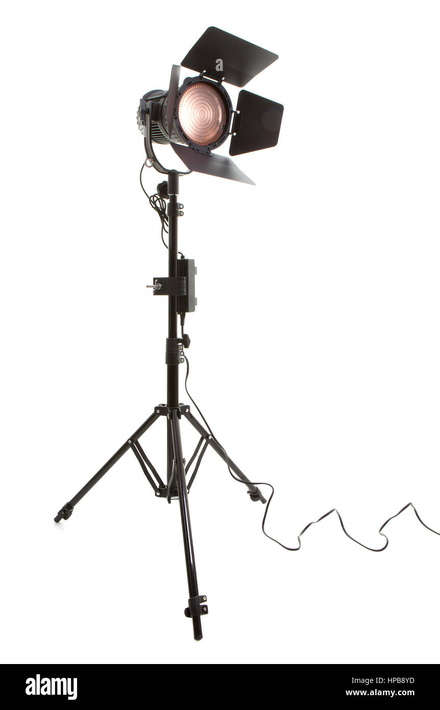 Photographic studio light on a white background Stock Photo - Alamy