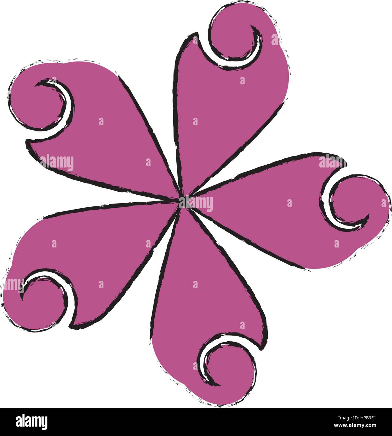 Beautiful flower symbol Stock Vector Image & Art - Alamy