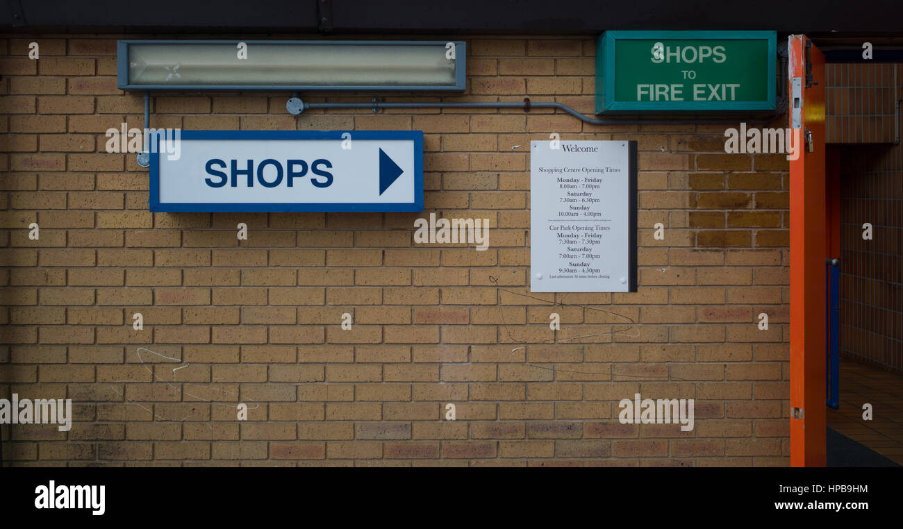 1980s fire exit sign hi-res stock photography and images - Alamy