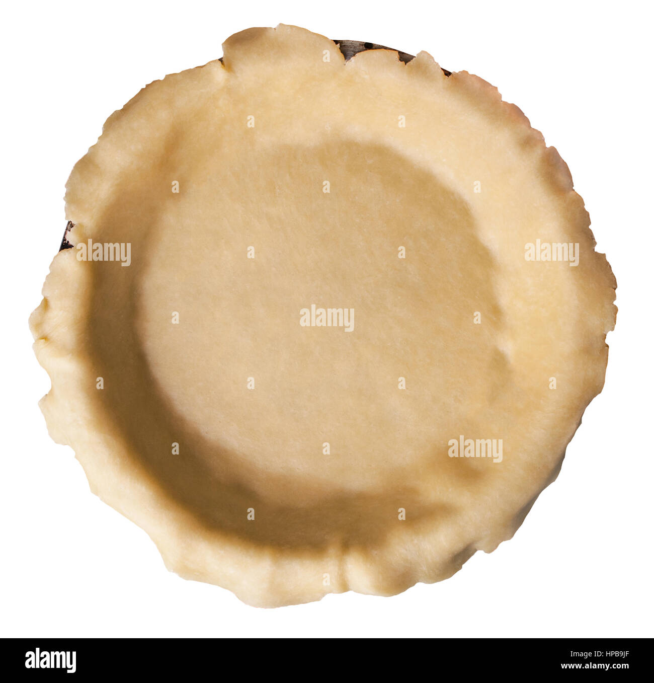 Empty pie shell isolated on white background Stock Photo - Alamy