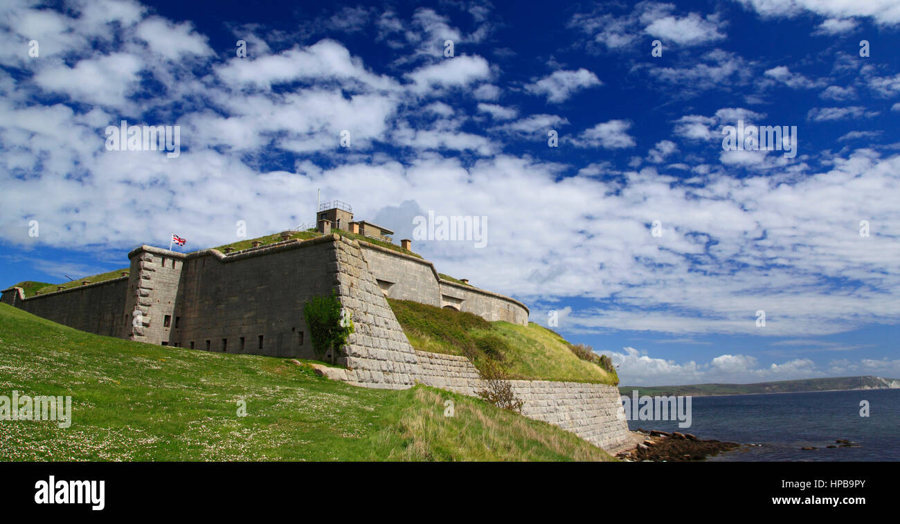 Nothe Fort on the Nothe Peninisula, Weymouth, Dorset, England, Europe ...