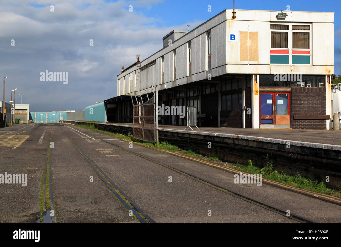 The old disused harbour railway station, Weymouth Harbour, Weymouth ...