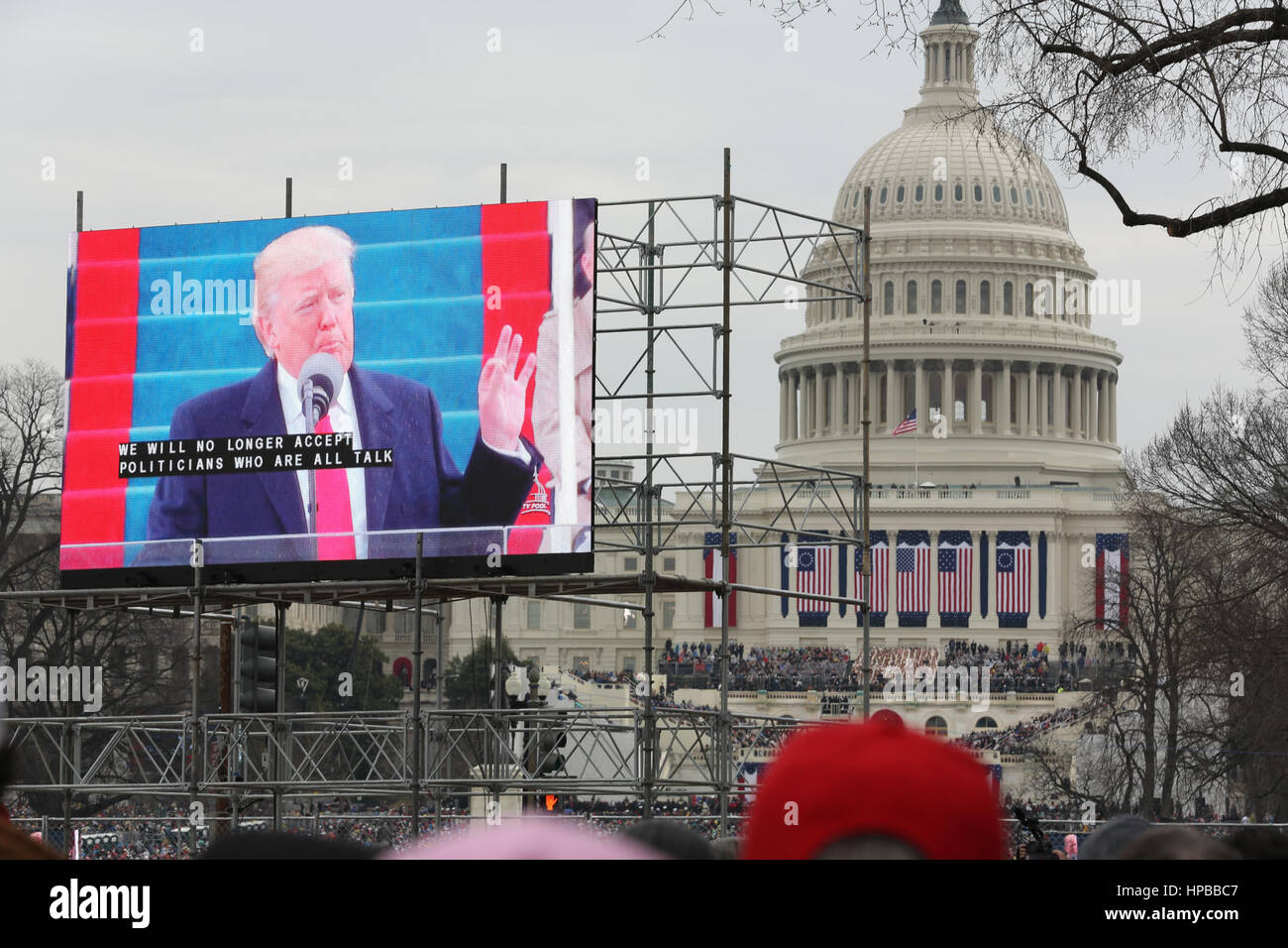 President Donald Trump Inauguration at the U.S.Capitol view on the ...