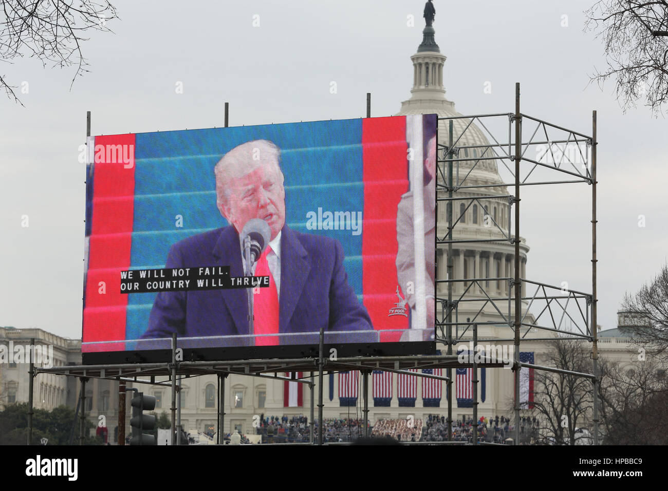 President Donald Trump Inauguration at the U.S.Capitol view on the ...