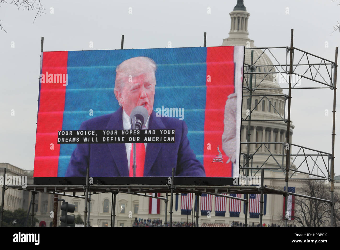 President Donald Trump Inauguration at the U.S.Capitol view on the ...