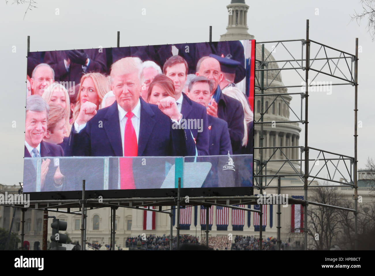 President Donald Trump Inauguration at the U.S.Capitol view on the ...