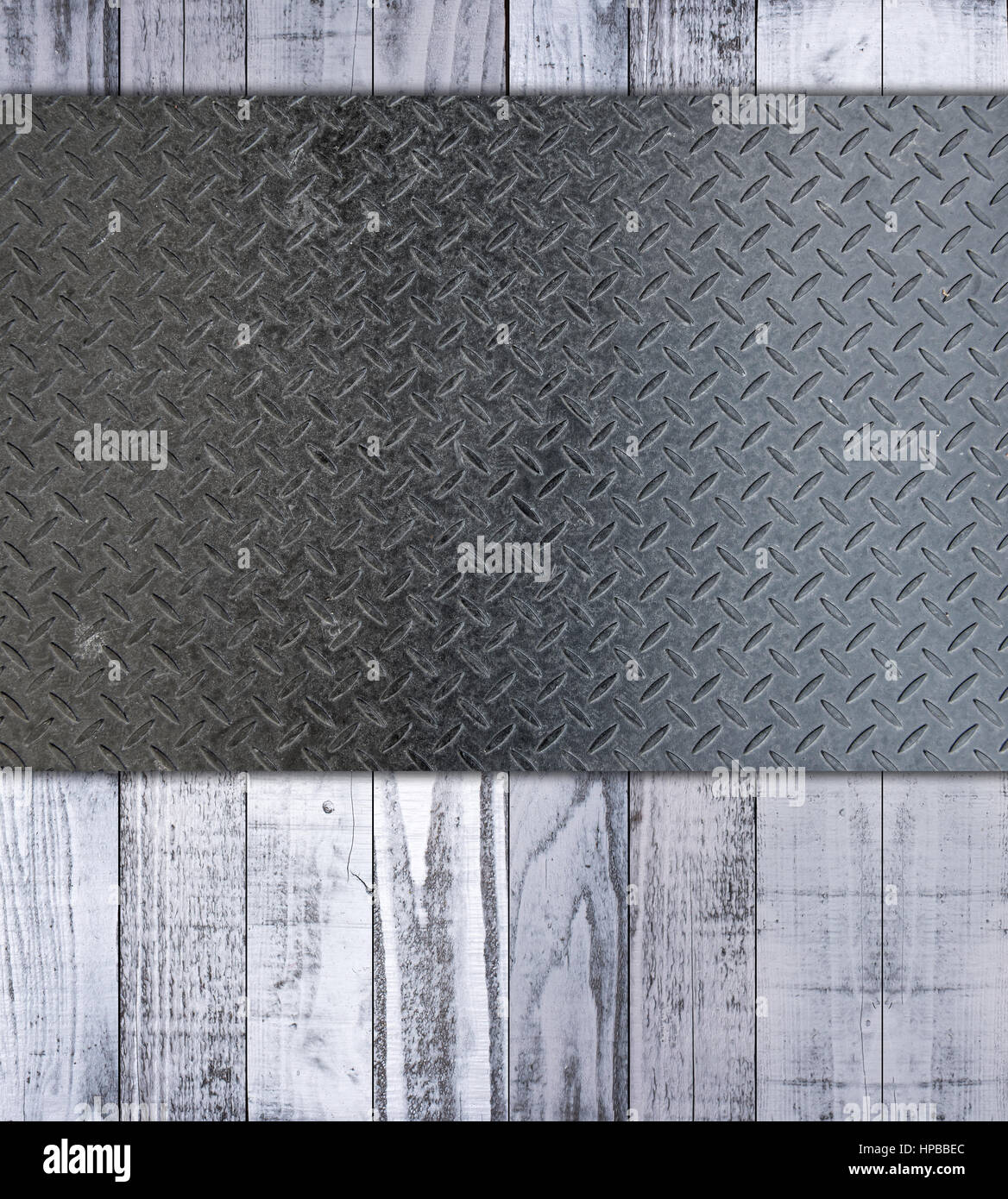 diamond iron plate texture and wood background Stock Photo - Alamy