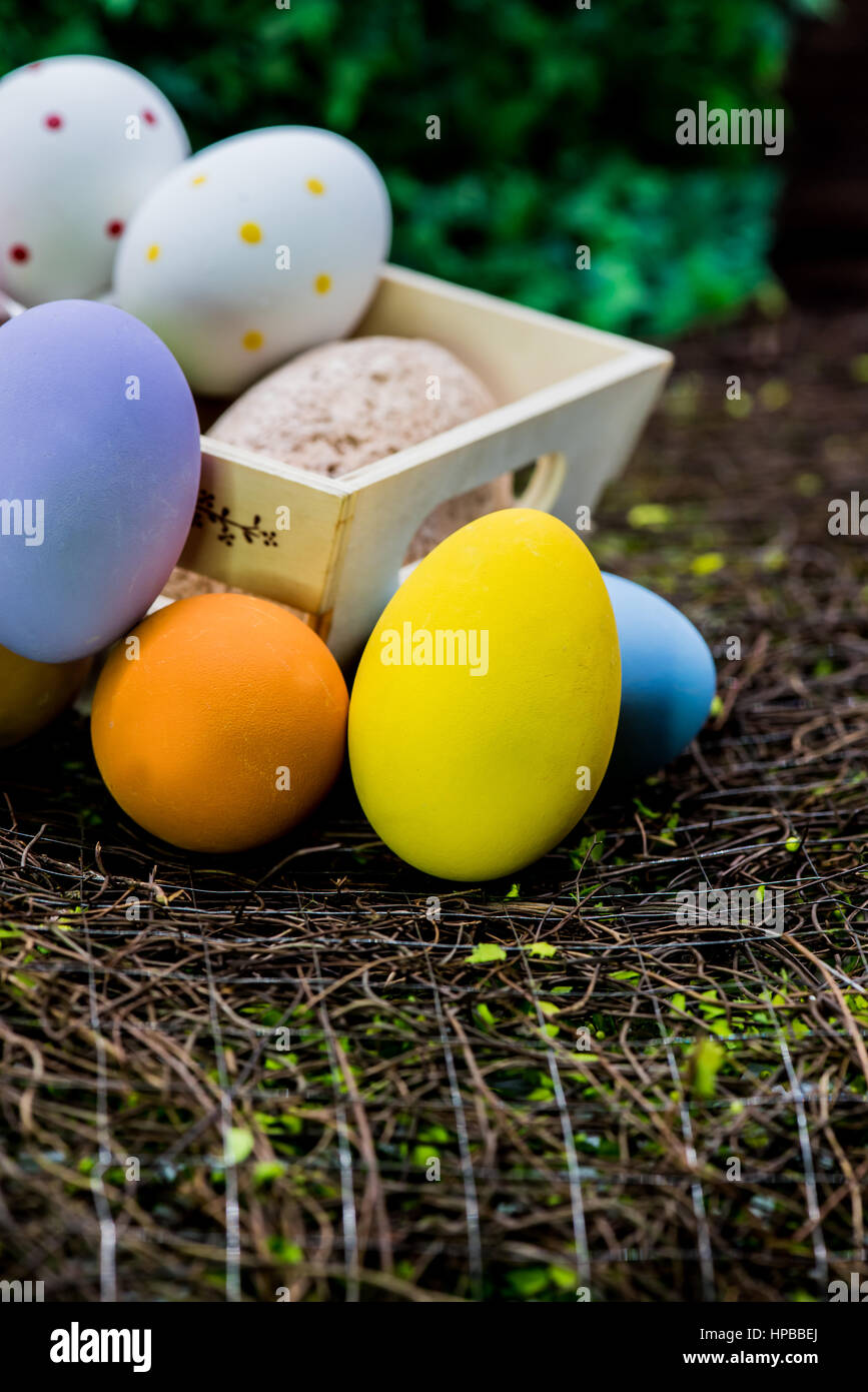 Happy Easter day, bunny and egg, Christians worldwide celebrate Stock ...