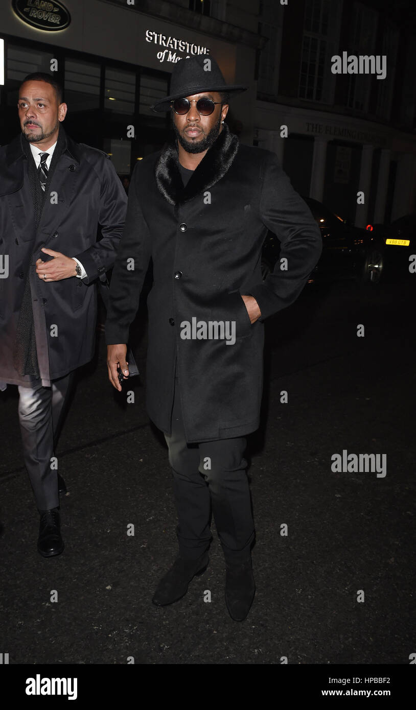 Sean Combs AKA P Diddy seen out and about in London following dinner at ...