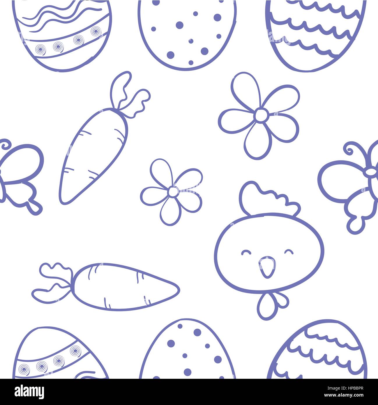 Doodle of easter style collection vector illustration Stock Vector ...