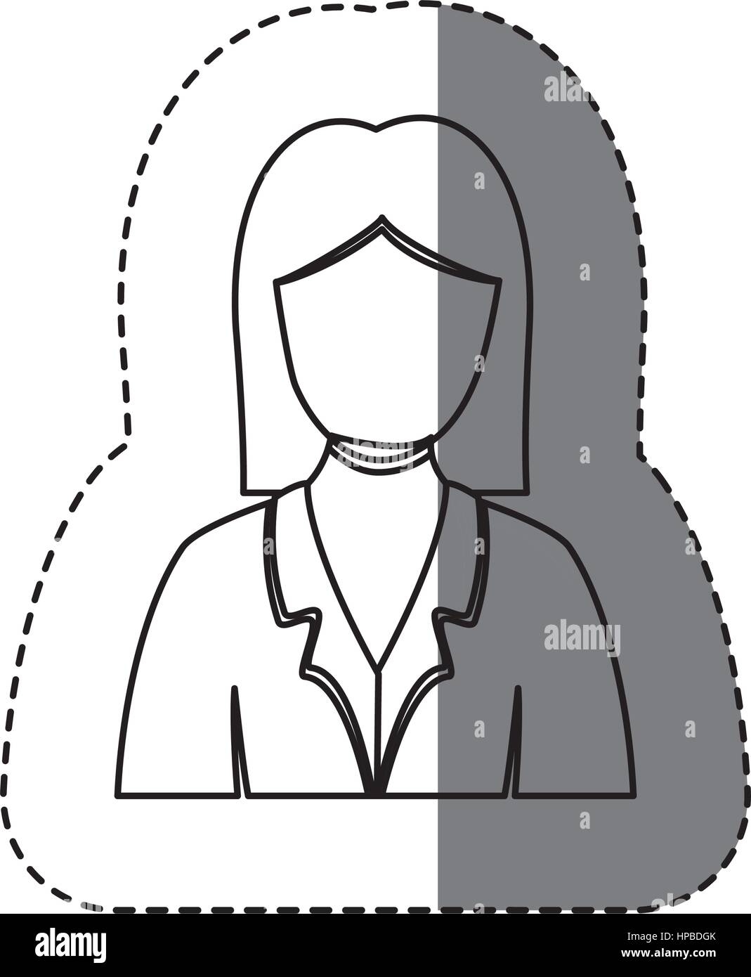 Women without face Stock Vector Images - Alamy