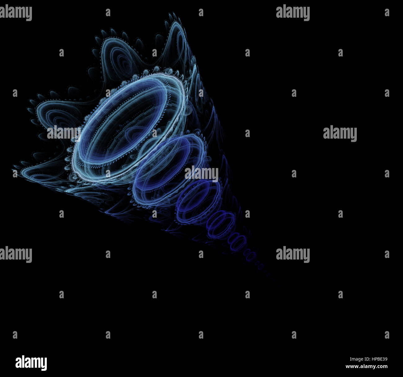 Frosty blue space worm Stock Photo - Alamy