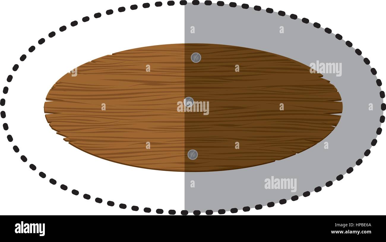 sticker oval piece wooden board with cloves Stock Vector Image & Art ...