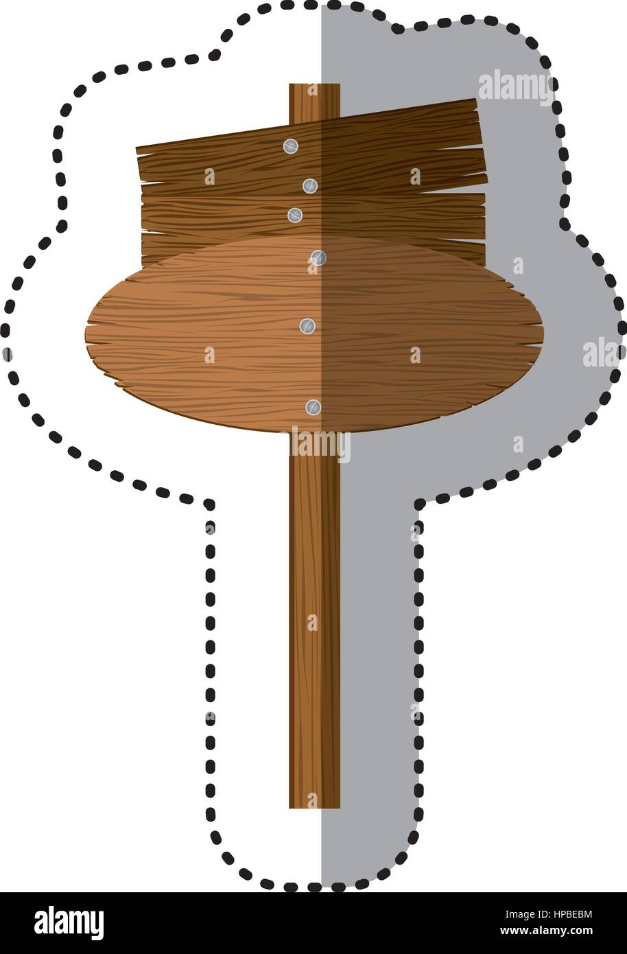 sticker set collection shape wooden board sign Stock Vector Image & Art ...