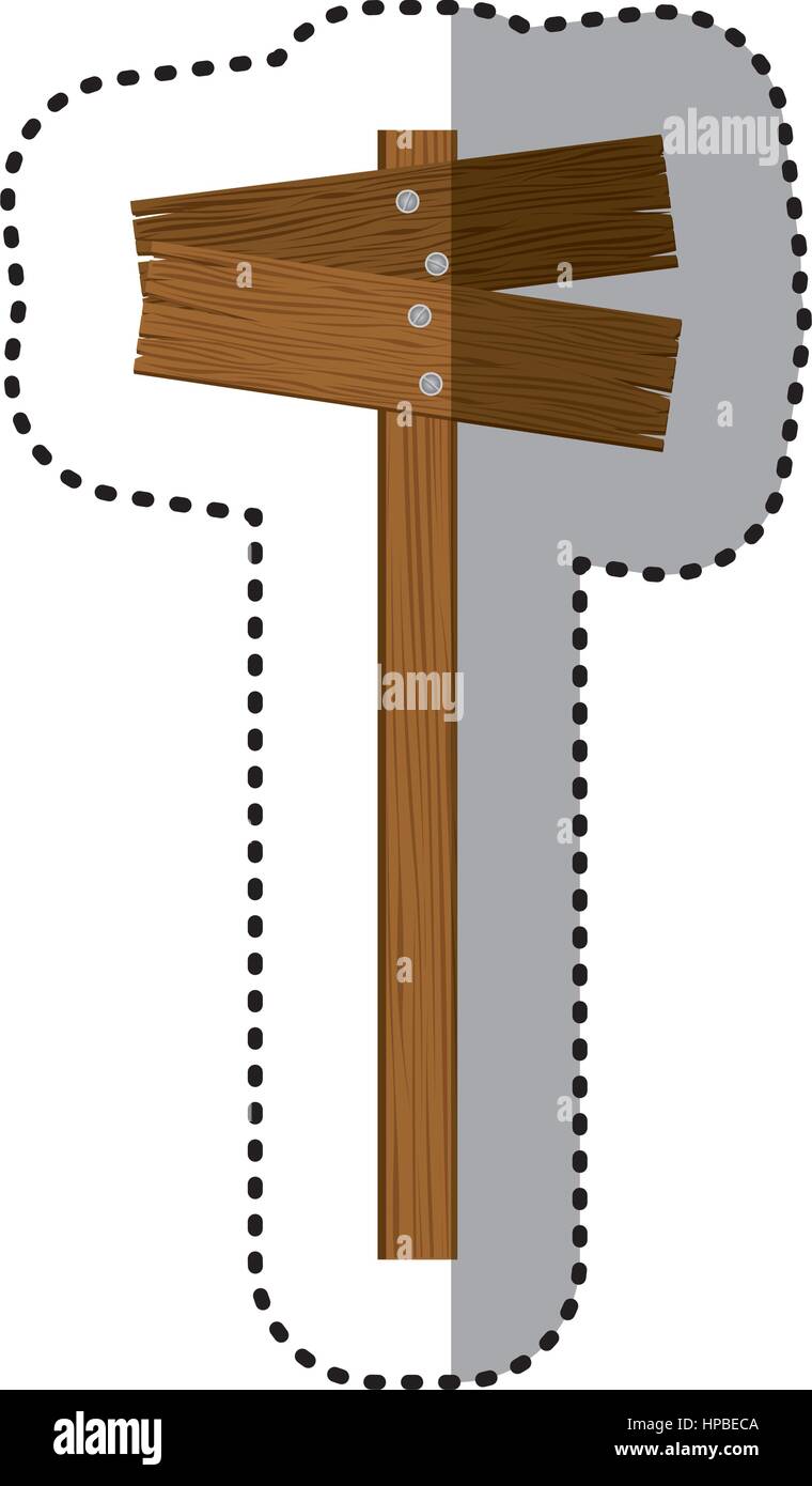 sticker set collection rectangle shape wooden board sign Stock Vector ...