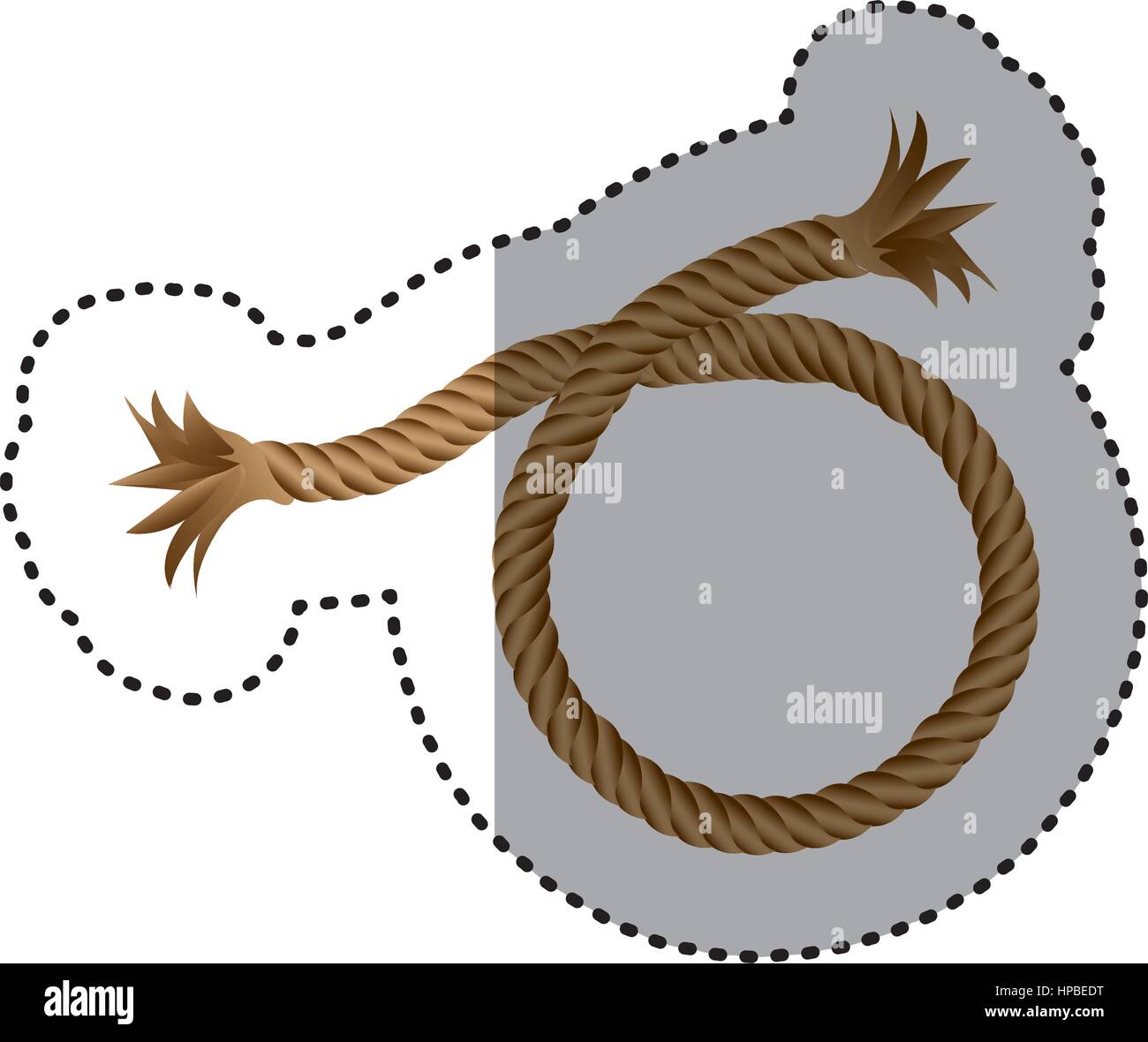 sticker realistic nautical break rope Stock Vector Image & Art - Alamy