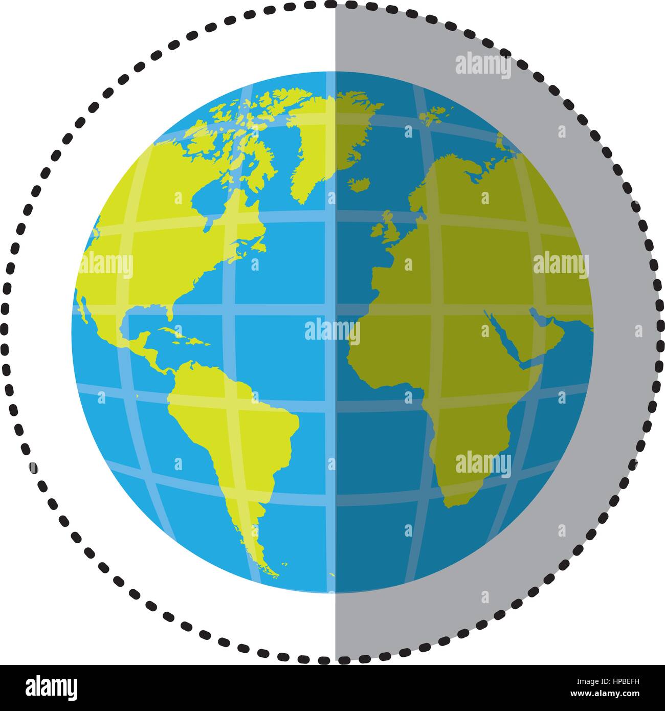 sticker earth world map with continents in 3d Stock Vector Image & Art ...