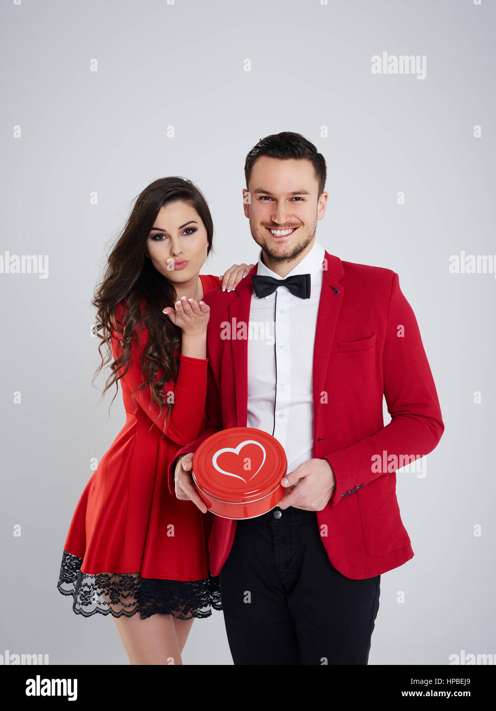 Romantic couple studio shot hi-res stock photography and images - Alamy