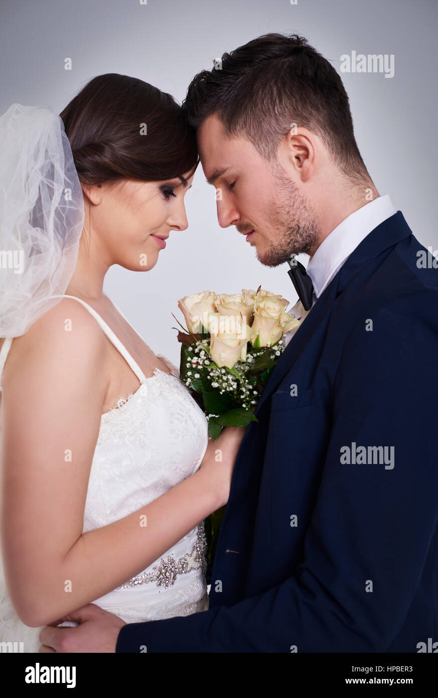 Affectionate married couple face to face Stock Photo - Alamy