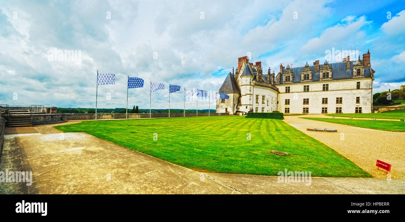 Chateau de Amboise medieval castle, Leonardo Da Vinci tomb. Loire ...