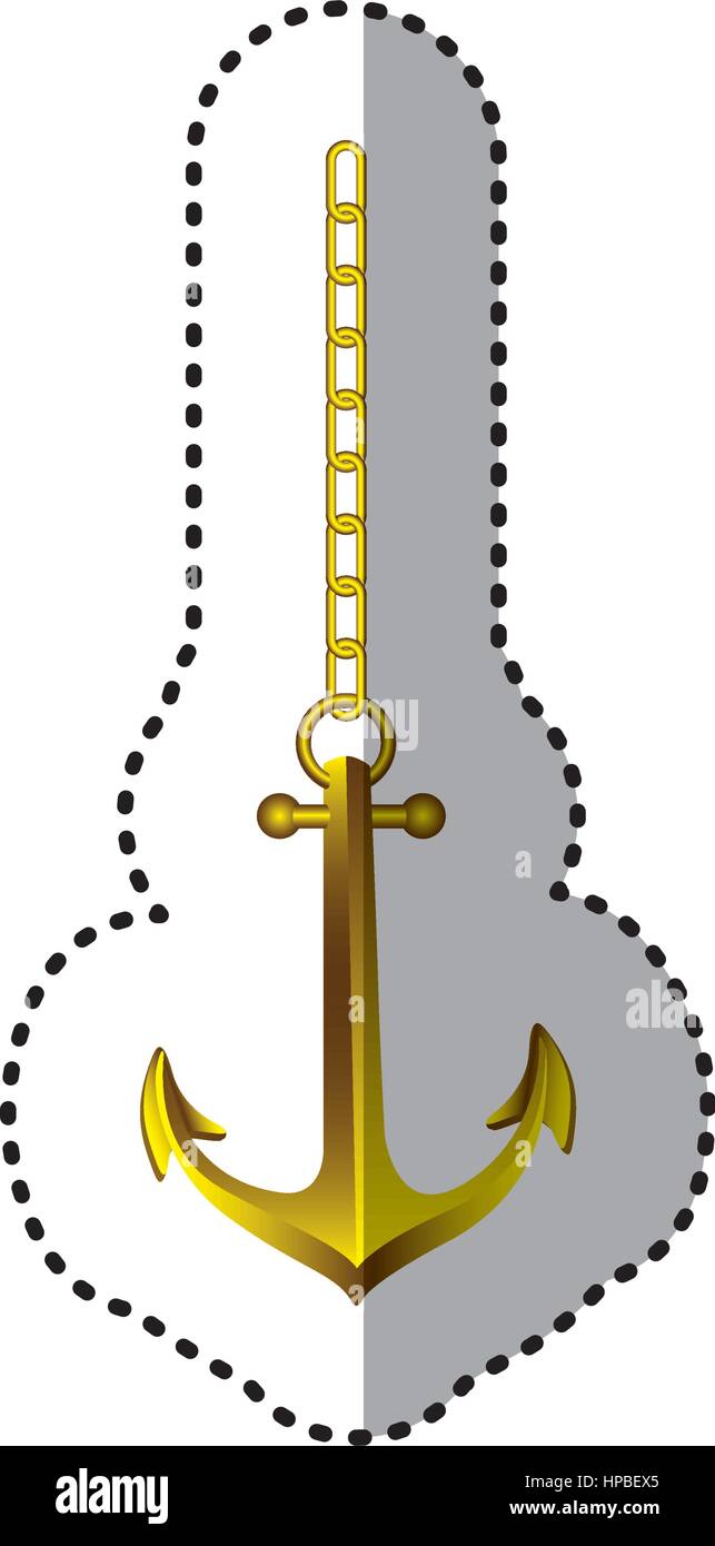 Gold anchor jewelry Stock Vector Images - Alamy