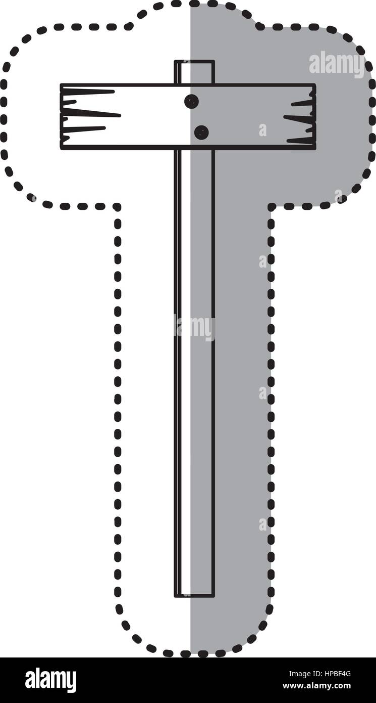 sticker silhouette rectangle shape wooden board sign Stock Vector Image ...