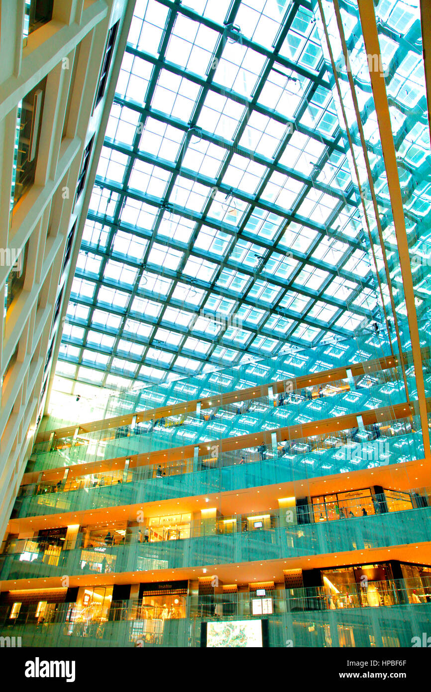 The JP Tower Atrium Marunouchi in Chiyoda ward Tokyo Japan Stock Photo ...