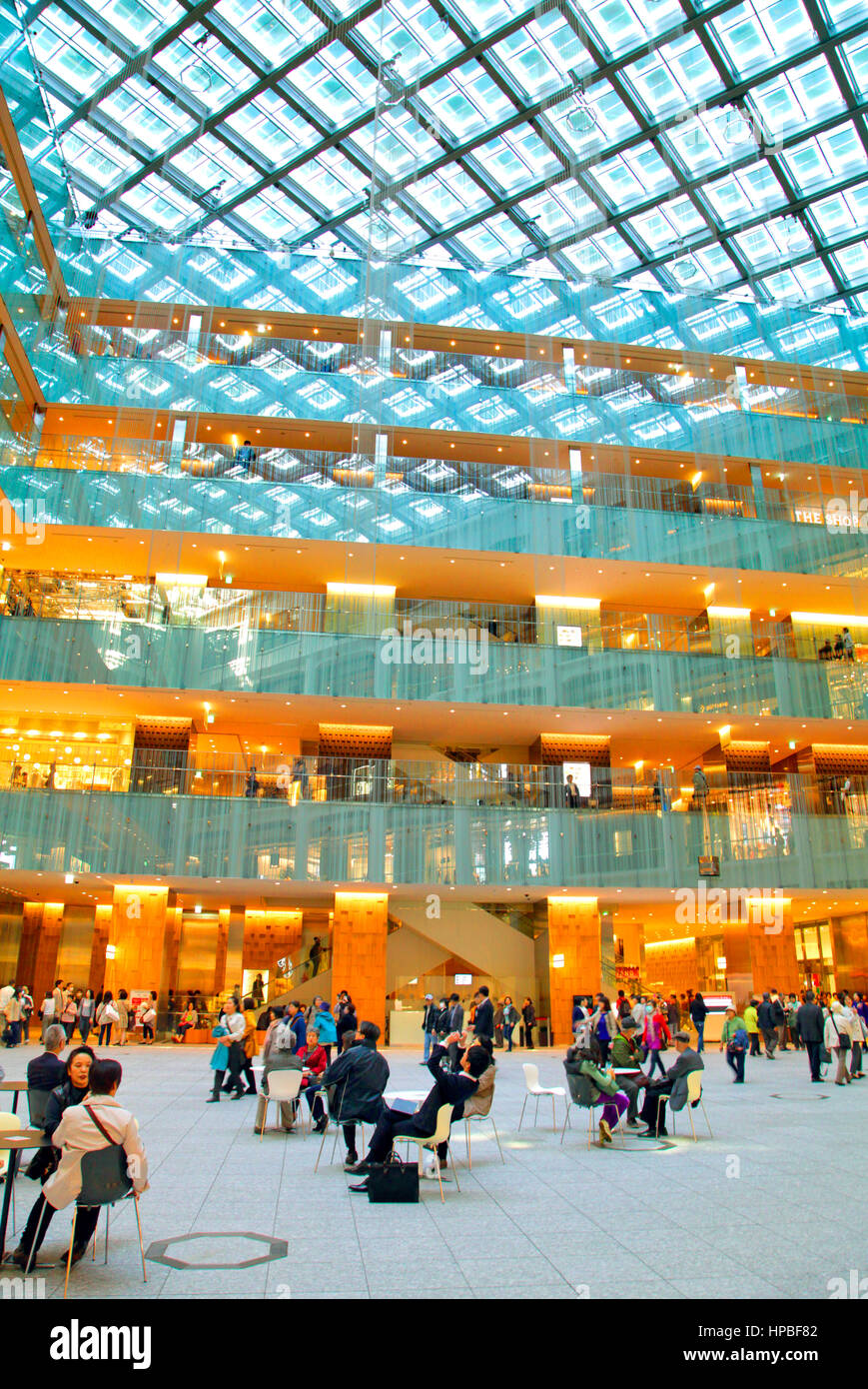 The JP Tower Atrium Marunouchi in Chiyoda ward Tokyo Japan Stock Photo ...