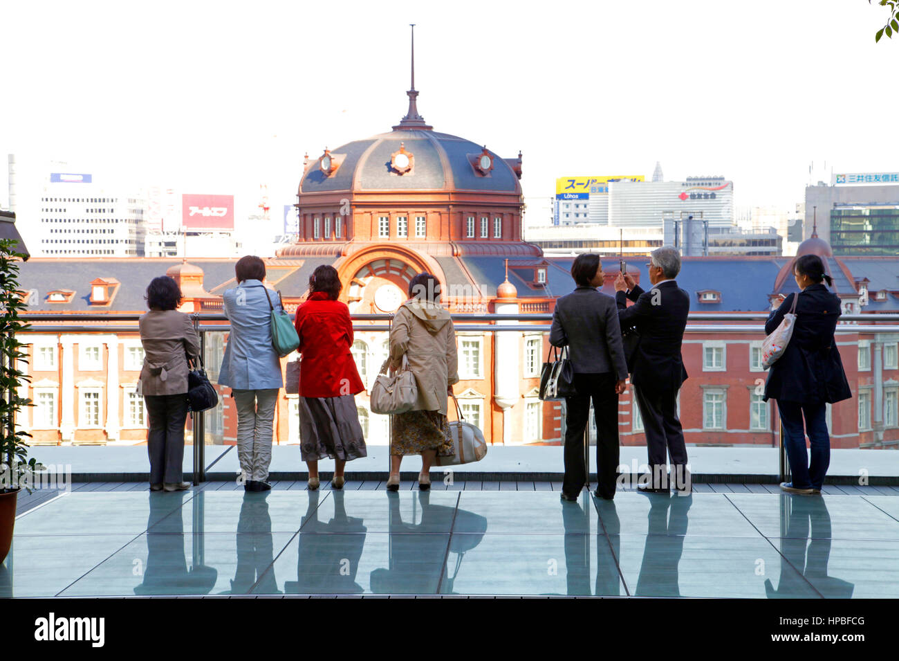 Tokyo Station View from Marunouchi Building Terrace in Chiyoda ward ...