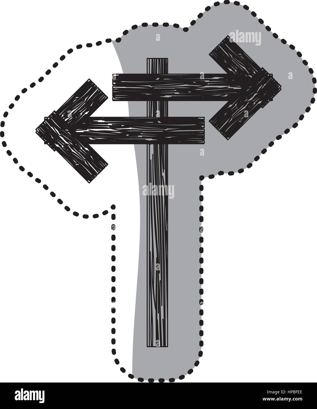 sticker monochrome wooden sign for directions Stock Vector Image & Art ...