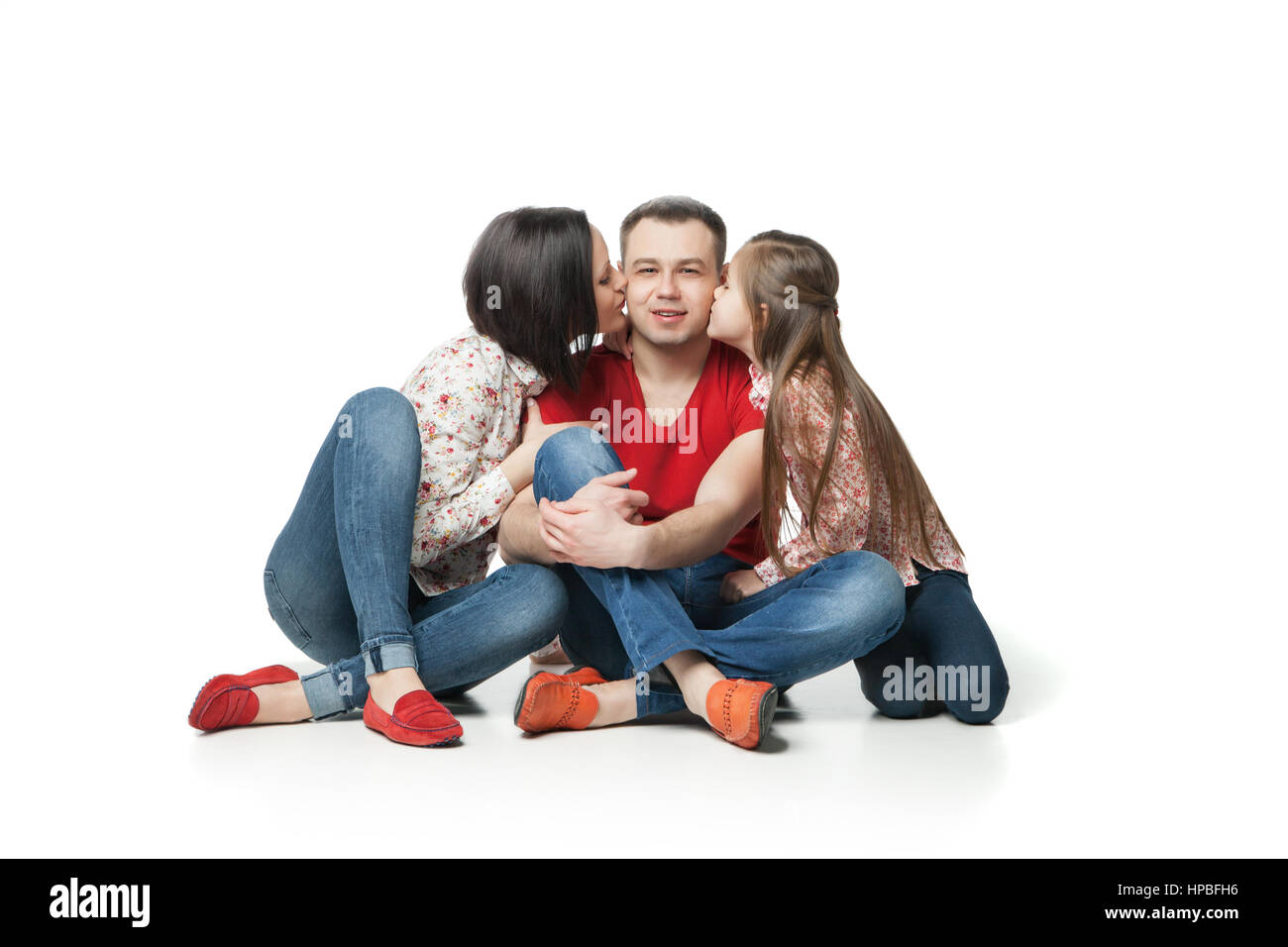 Portrait of happy and friendly family Stock Photo - Alamy