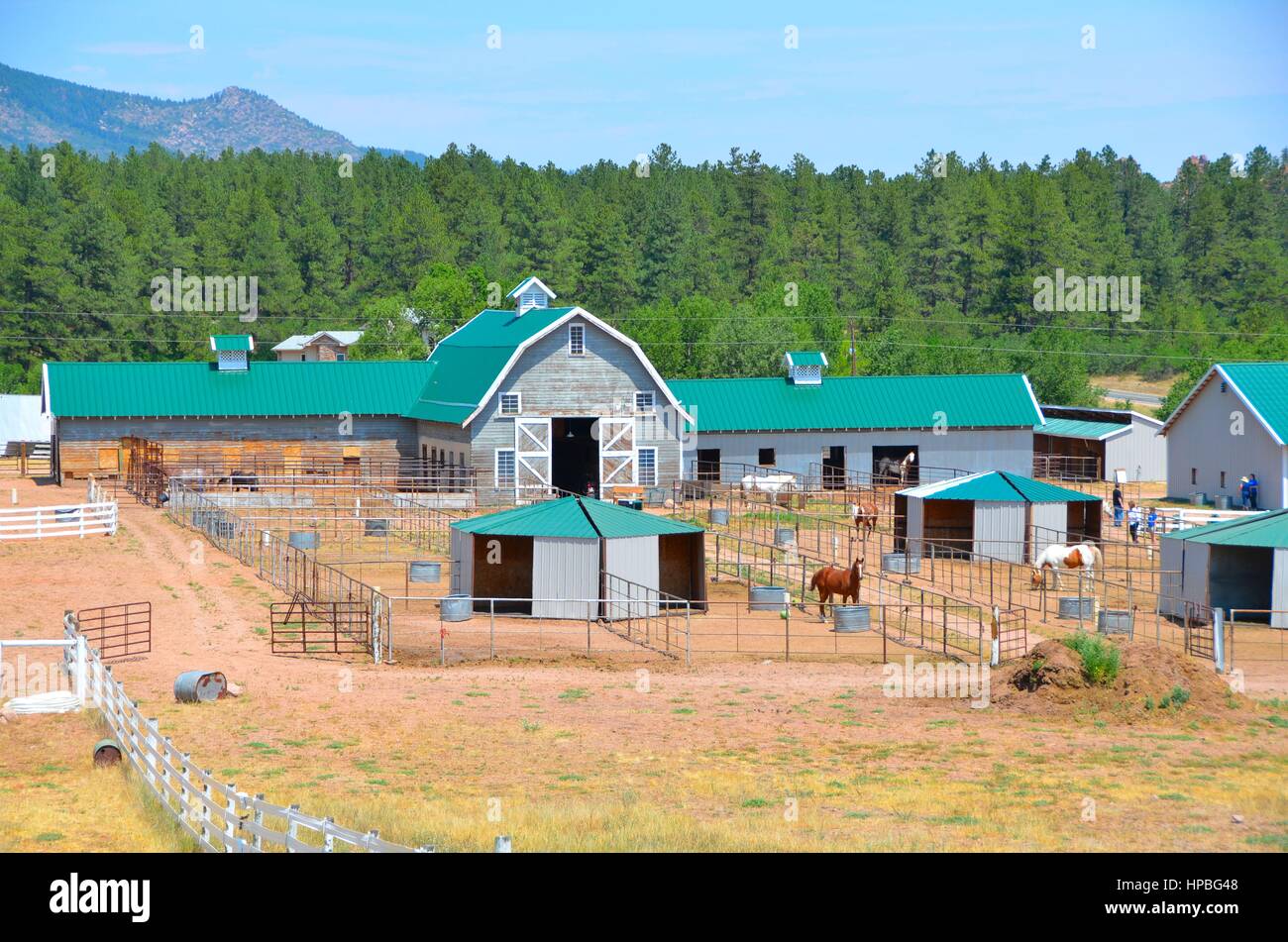 Horse Boarding Ranch Stock Photo - Alamy