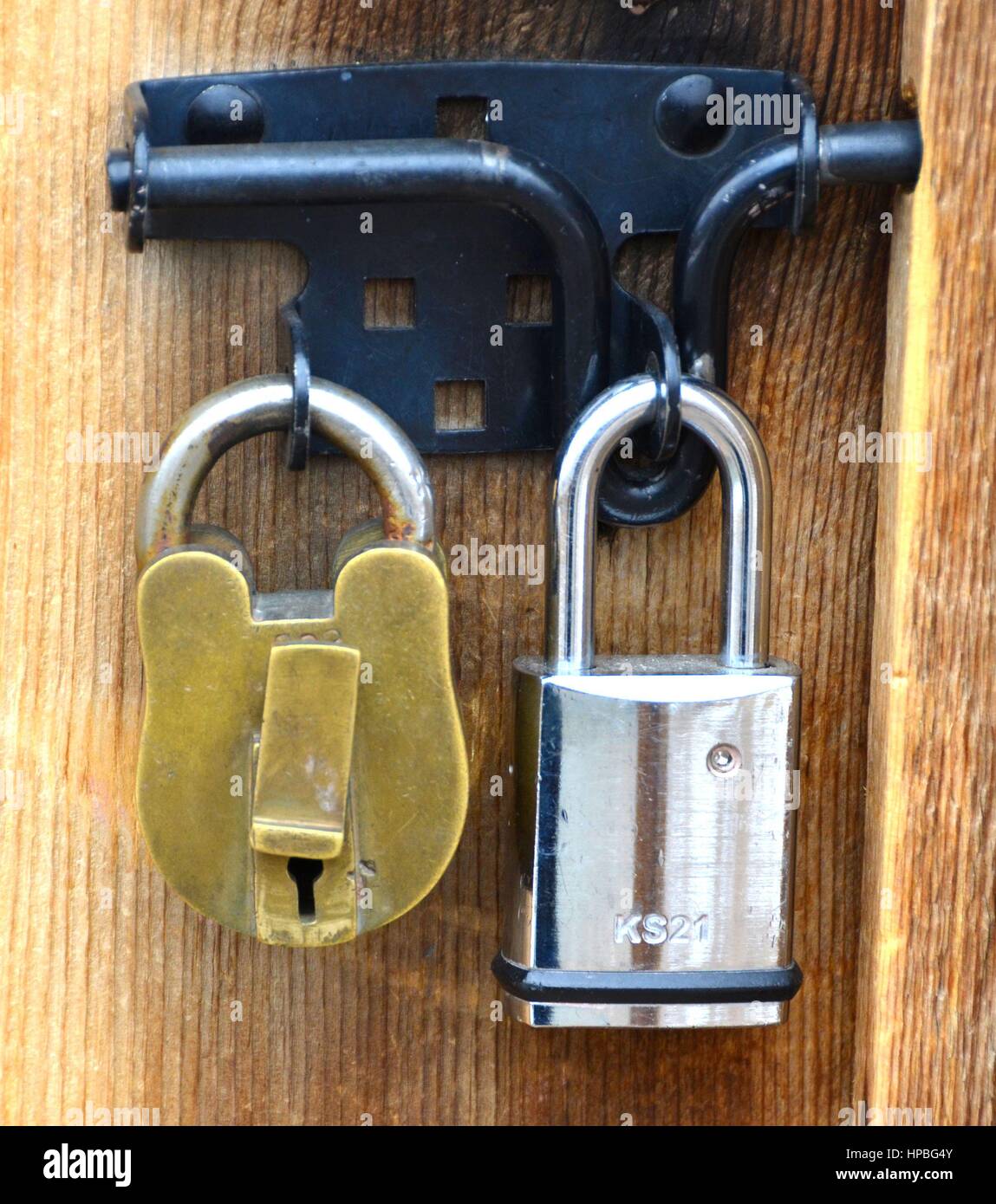 Old and New Locks Stock Photo - Alamy