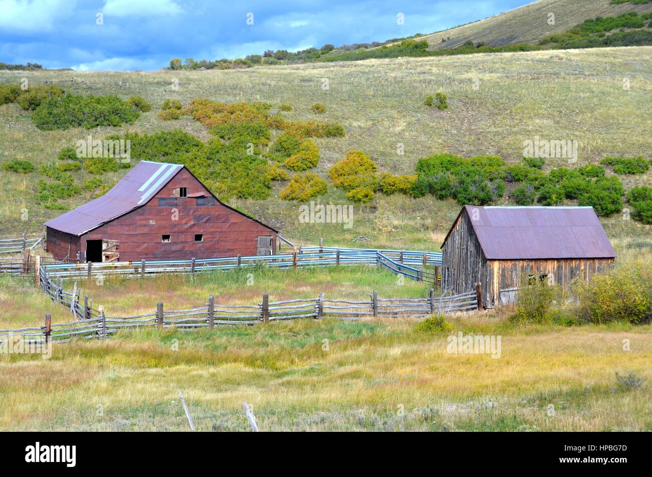 Old Ranch in Wyoming Stock Photo - Alamy