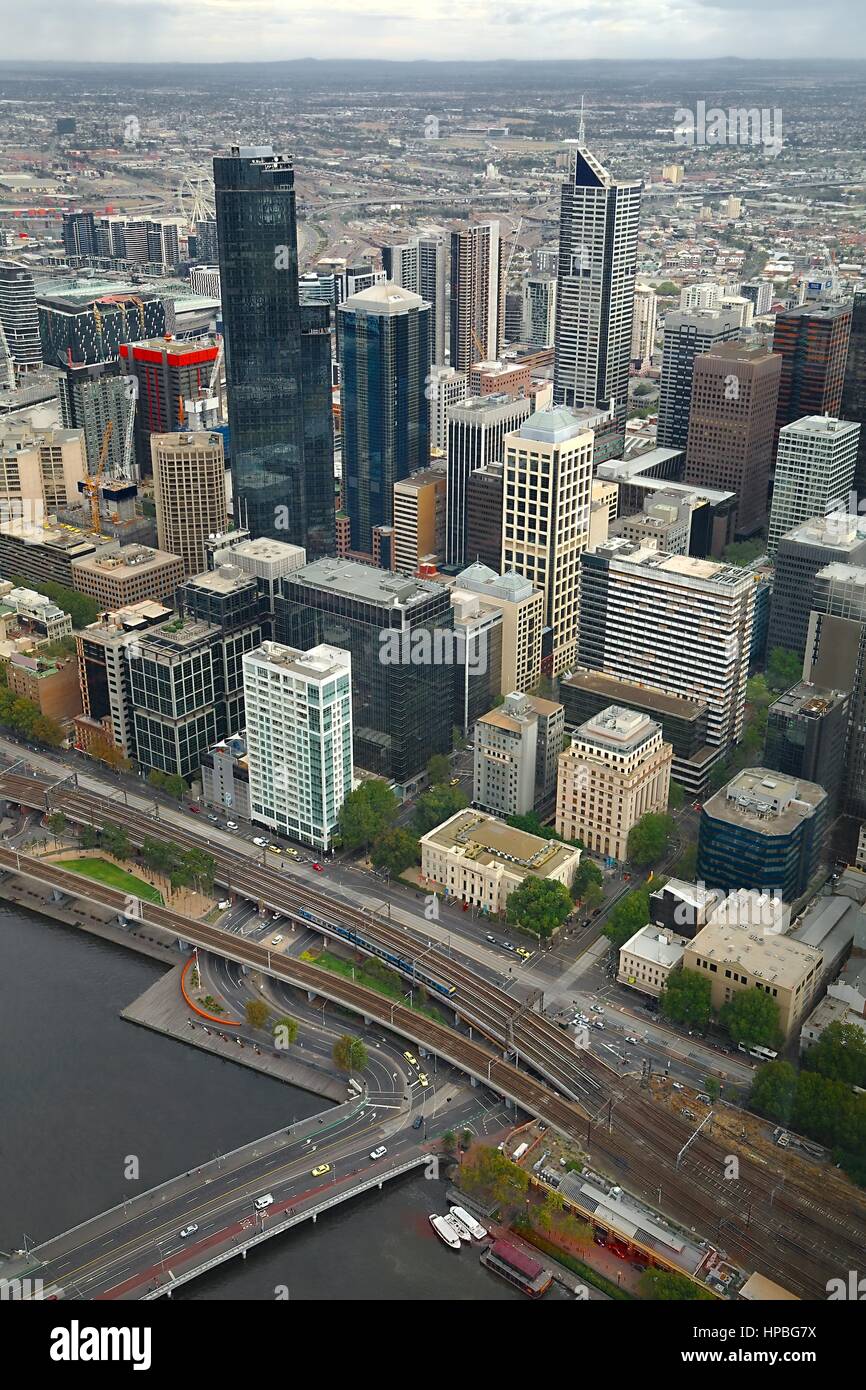 Melbourne from above Stock Photo - Alamy