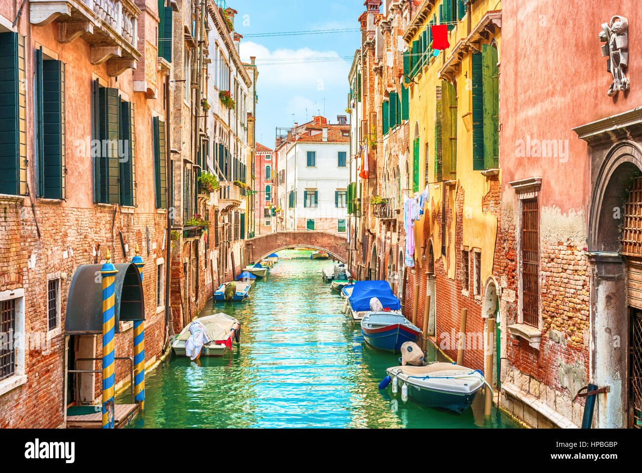 Venice canal wall hi-res stock photography and images - Alamy