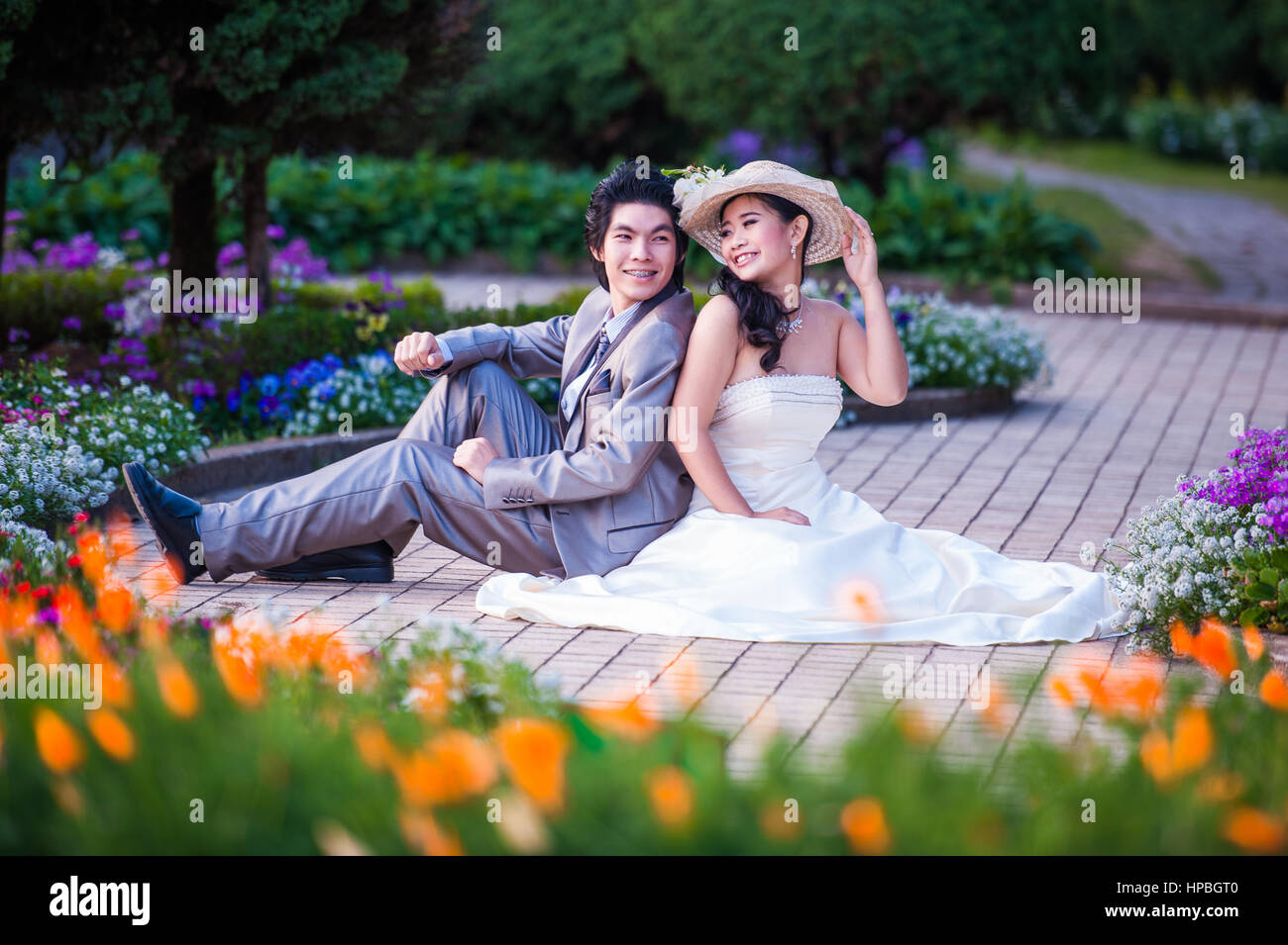 Groom in colorful suit hi-res stock photography and images - Alamy