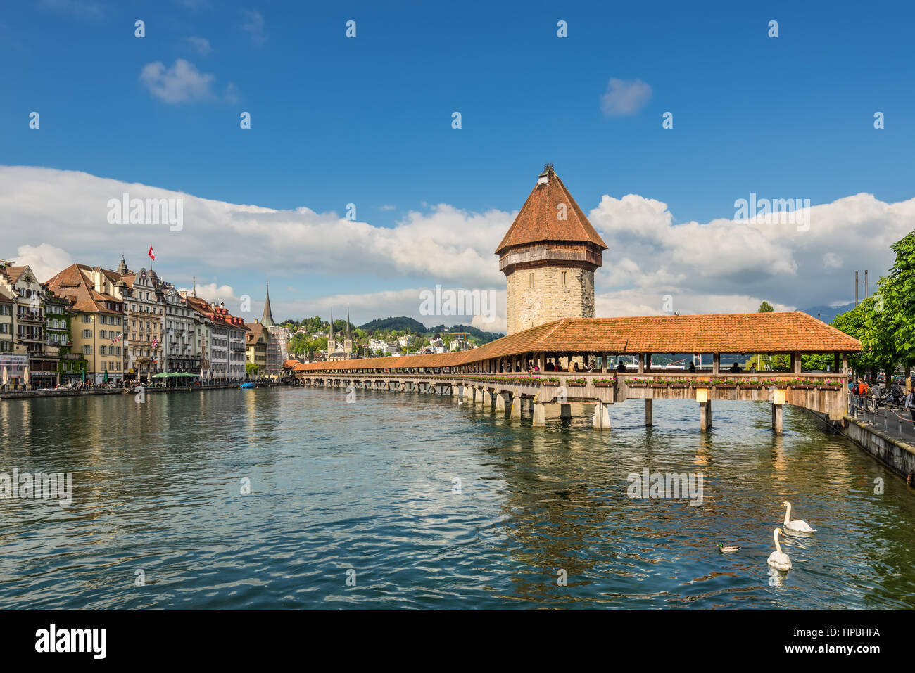 Lucerne, Switzerland - May 24, 2016: Architecture of Lucerne. Famous ...