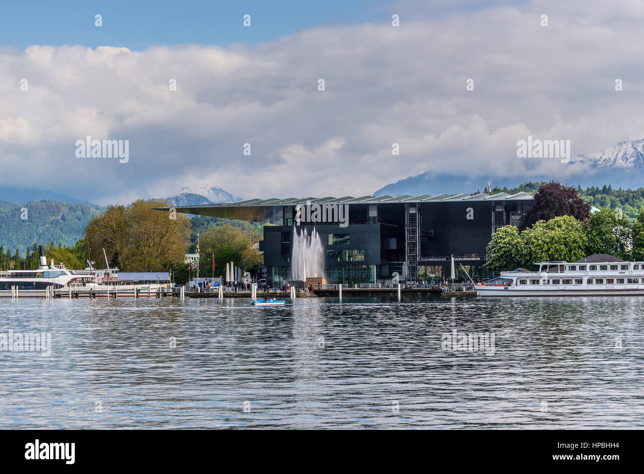Lucerne, Switzerland - May 24, 2016: Architecture of Lucerne. The ...
