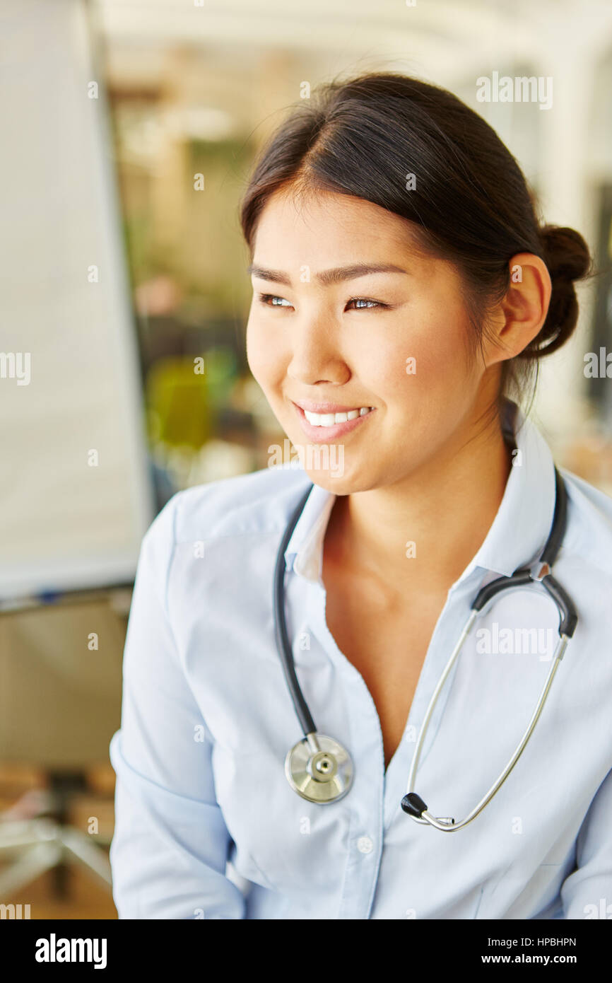 Young asian woman as doctor or nurse in medical school apprenticeship Stock Photo - Alamy