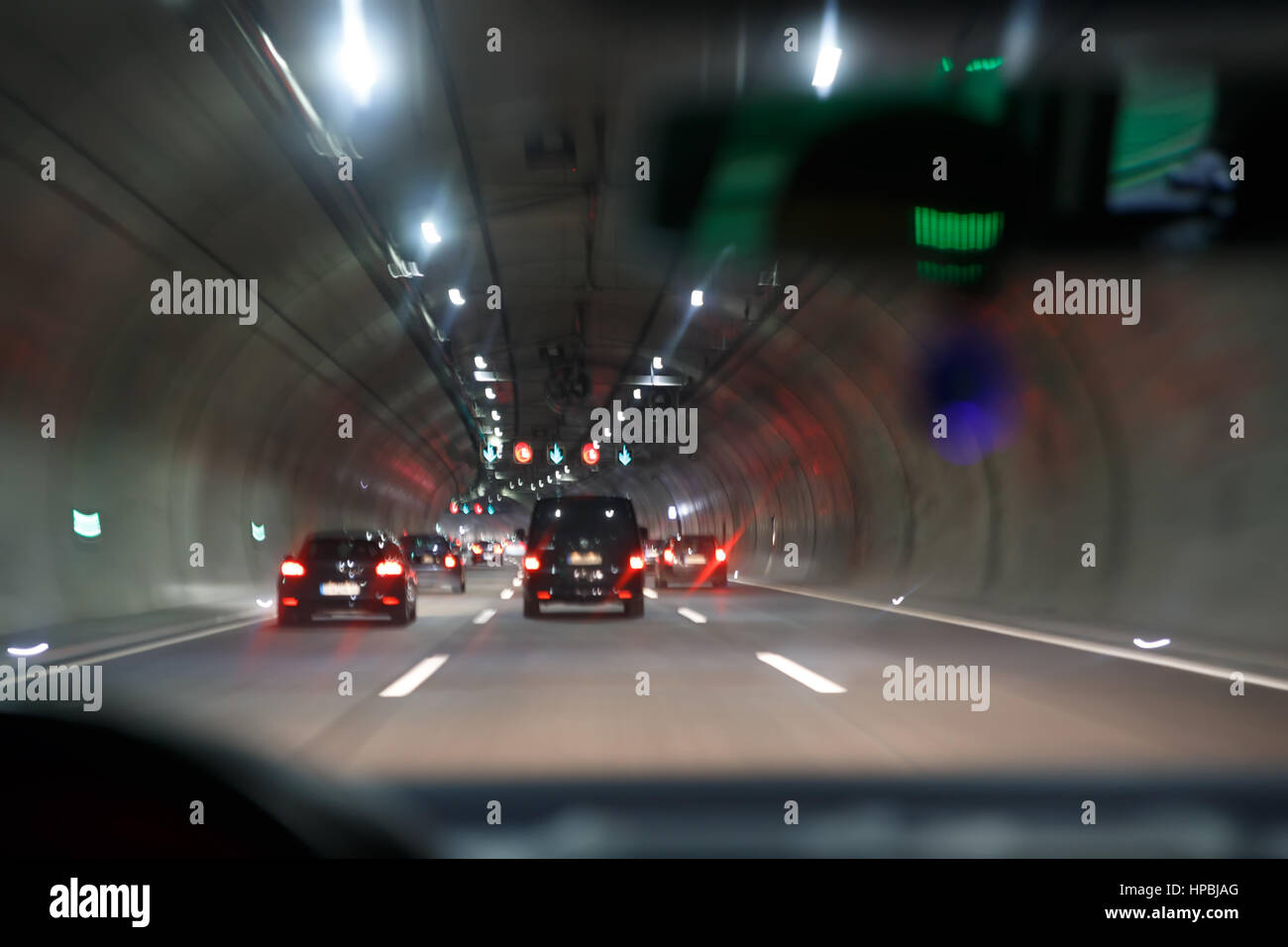 Car driving through tunnel hi-res stock photography and images - Alamy