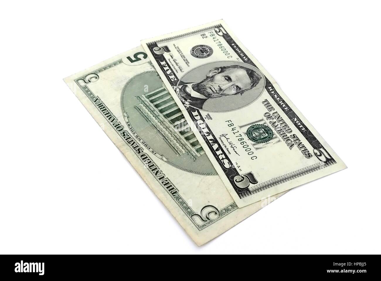 Closeup of American Dollars on white background Stock Photo - Alamy